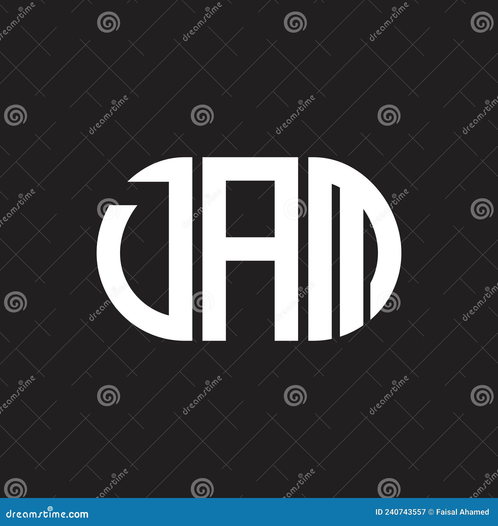 DAM Letter Logo Design on Black Background. DAM Creative Initials ...