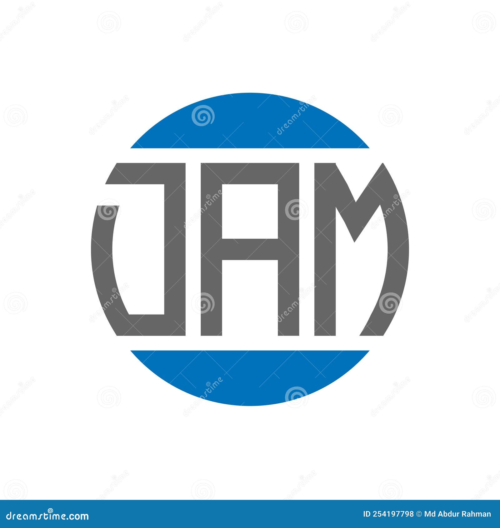 DAM Letter Logo Design on White Background. DAM Creative Initials ...