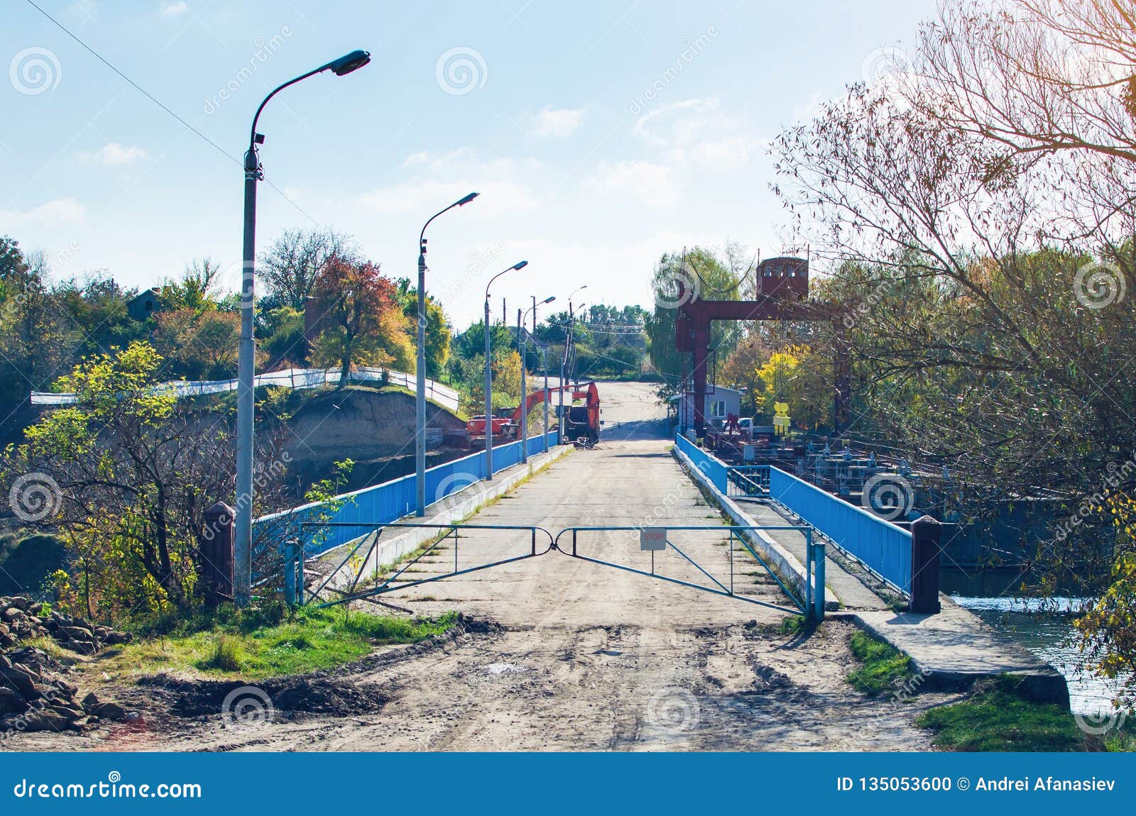 Dam and Lock System on the River Stock Photo - Image of technology ...