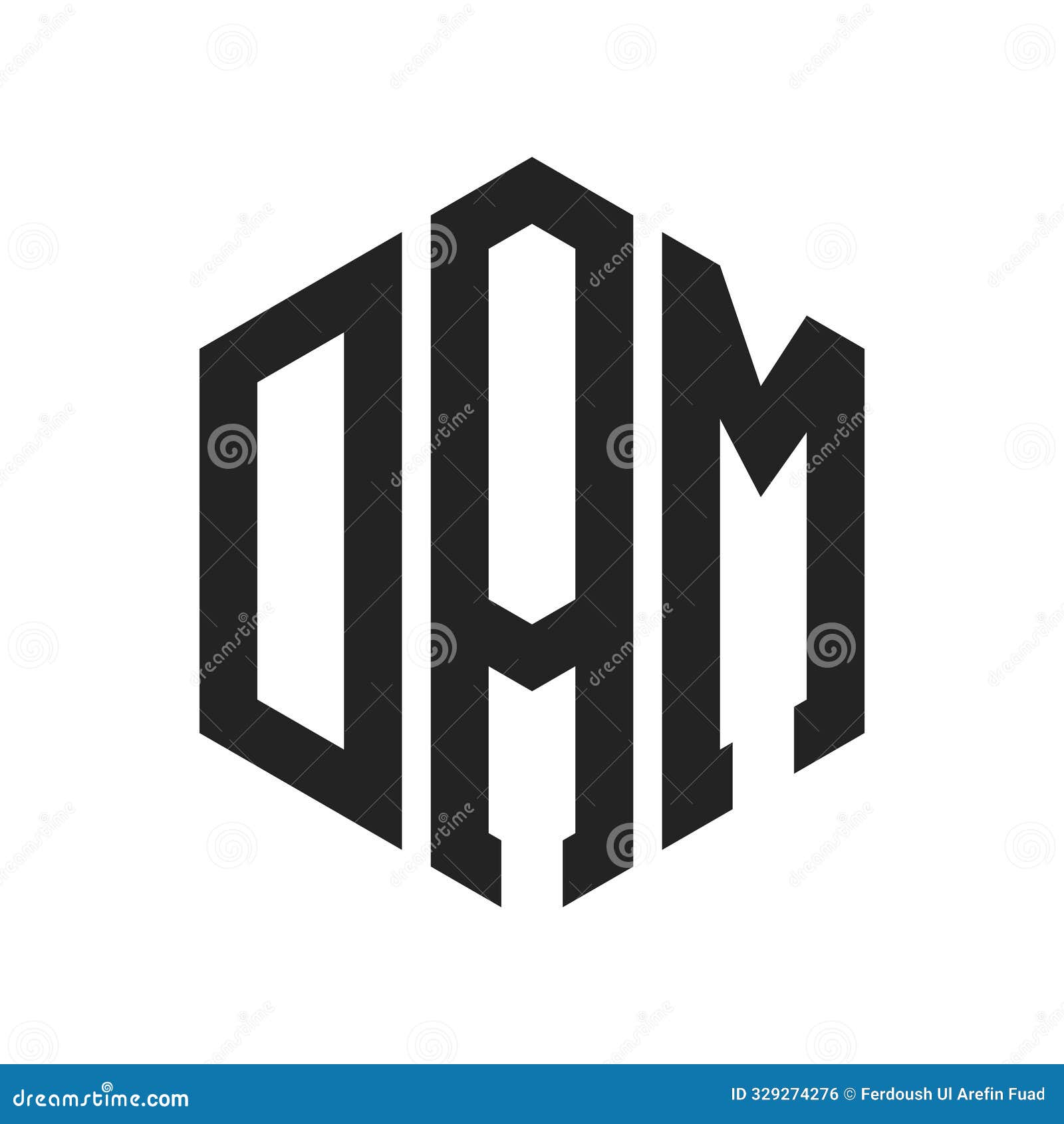DAM Logo Design. Initial Letter DAM Monogram Logo Using Hexagon Shape ...