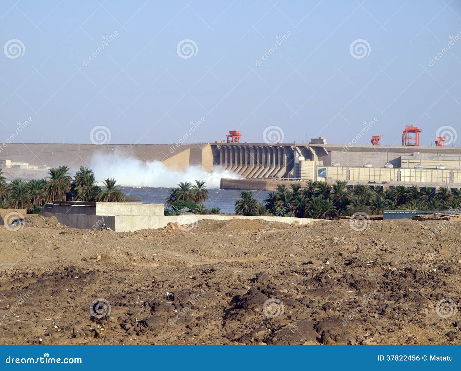 Dam of the Merowe Hydroelectric Power Station Stock Photo - Image of ...