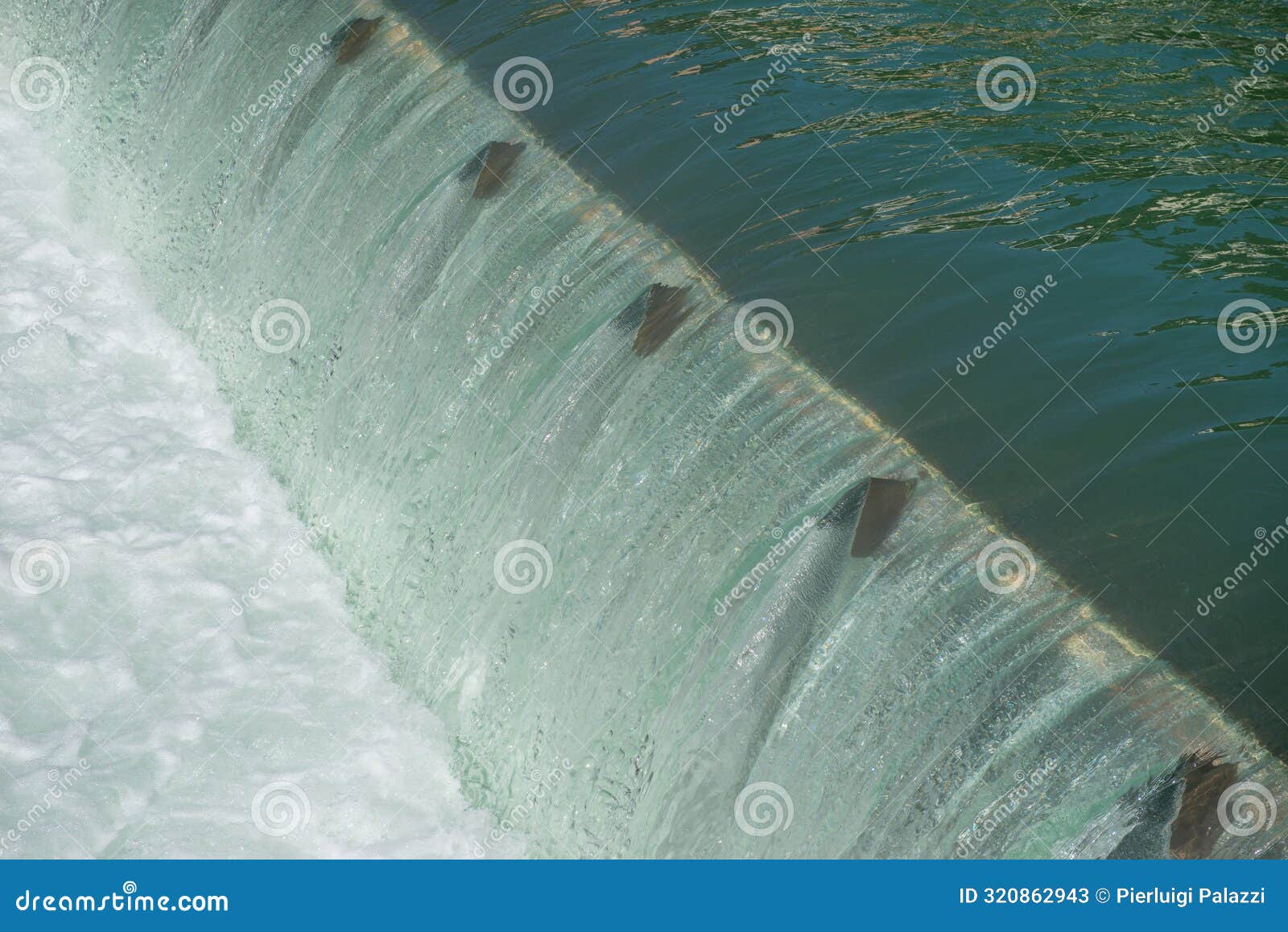 Dam with movable bulkheads stock image. Image of bergamo - 320862943