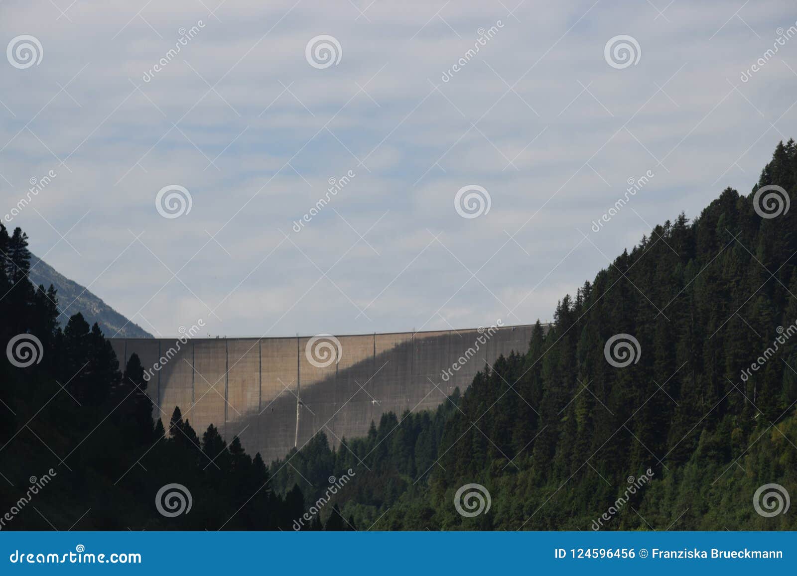Dam in nature stock photo. Image of small, long, town - 124596456