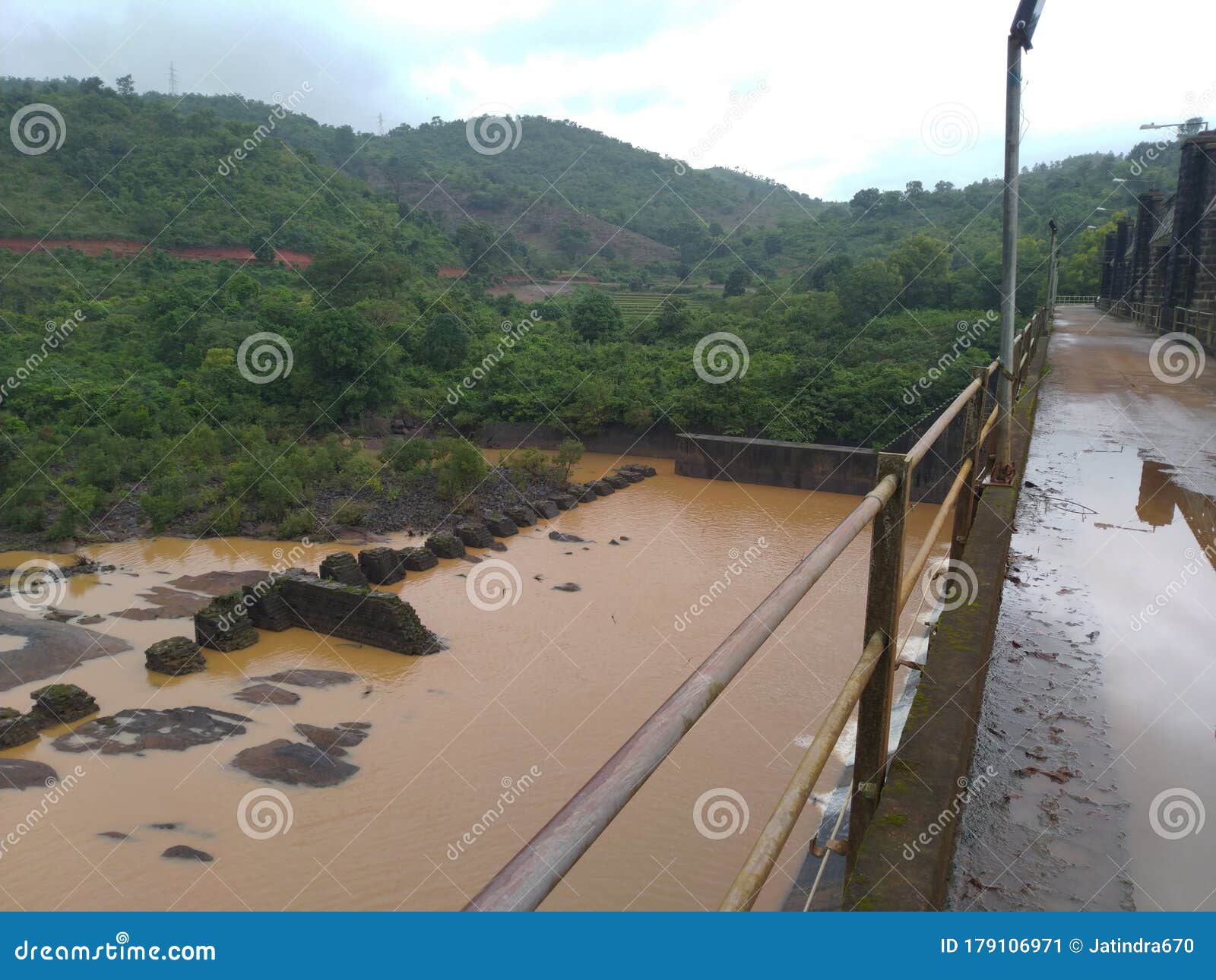 Dam with nature photo stock image. Image of coast, waterway - 179106971