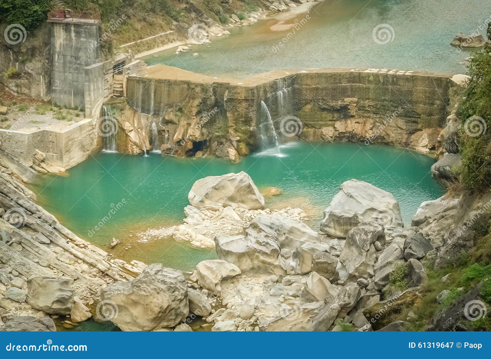 Dam in Nepal stock image. Image of electric, landmark - 61319647