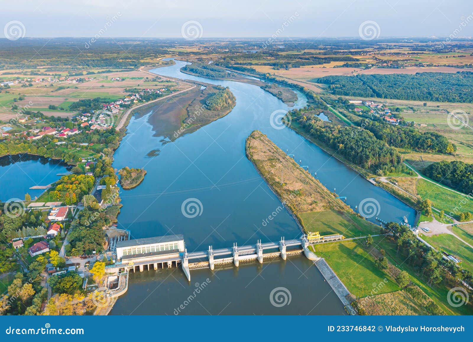 The Dam on the Odra River. Wroclaw Poland Stock Photo - Image of ...