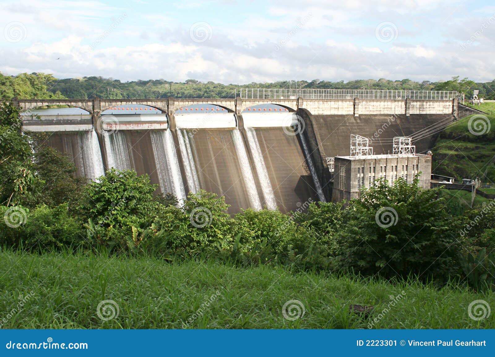 Dam in Panama stock image. Image of power, hydro, trees - 2223301