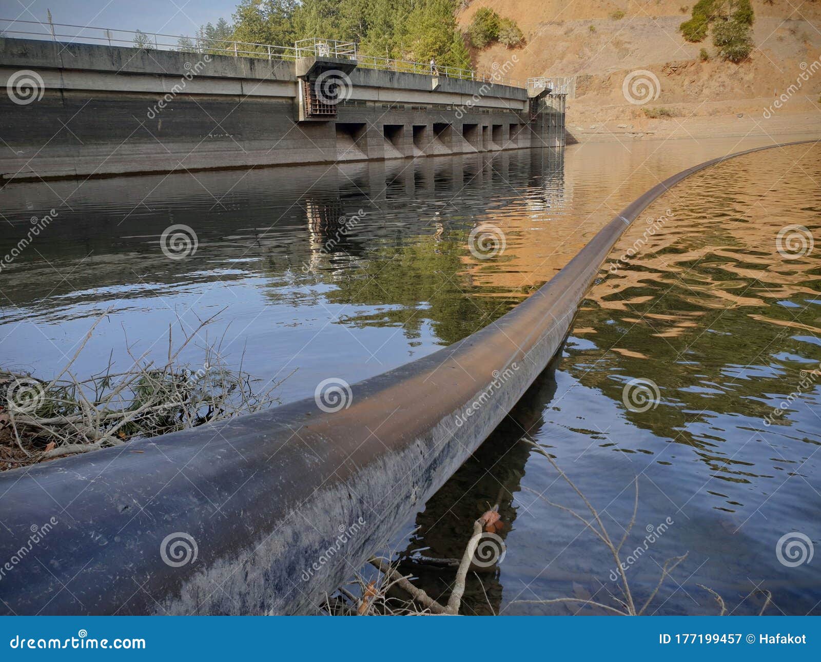 Alpine Dam Pipe and Valve System Stock Image - Image of landscape ...