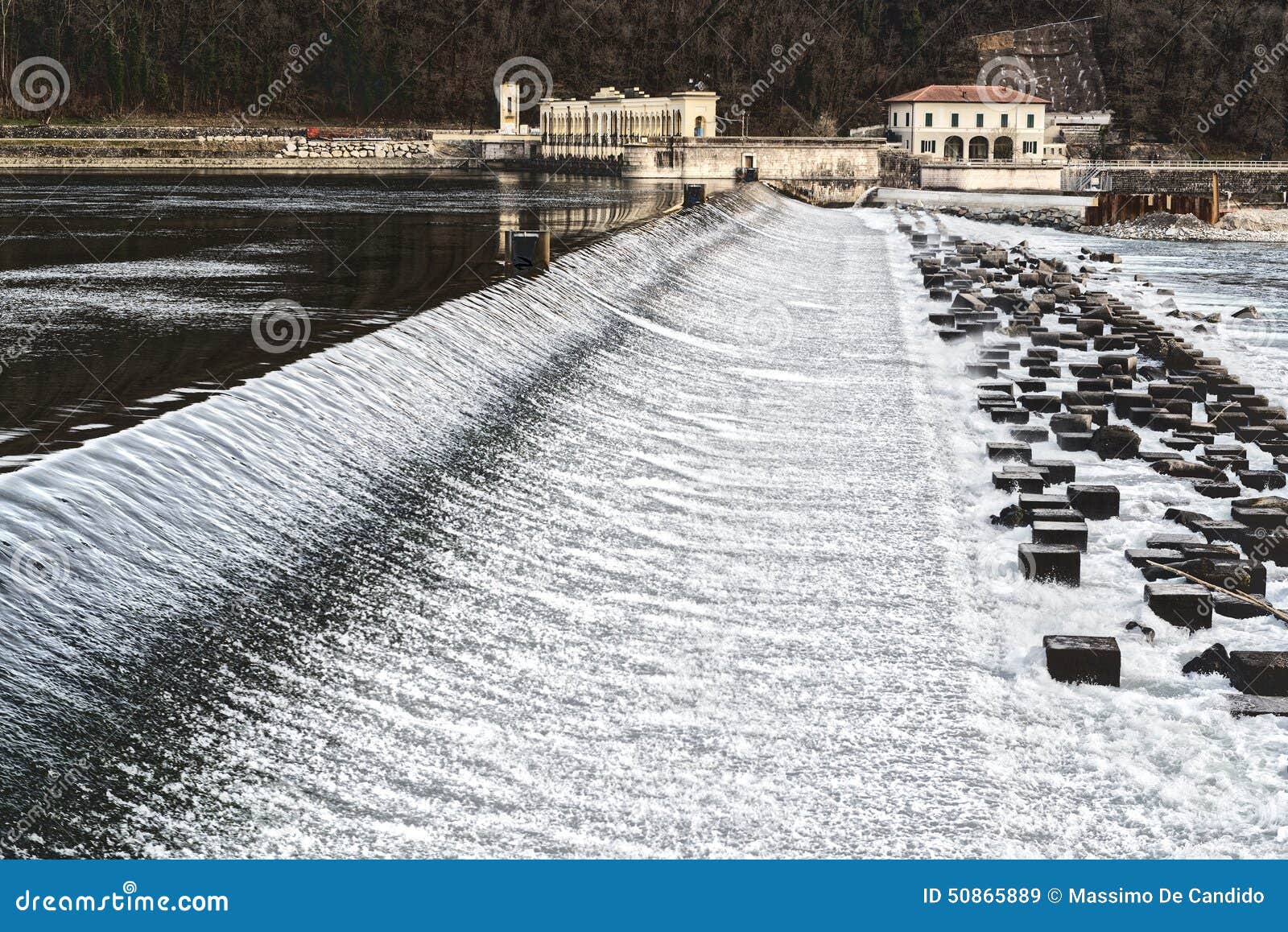 Dam on the River Ticino, Italy Stock Image - Image of landscape ...