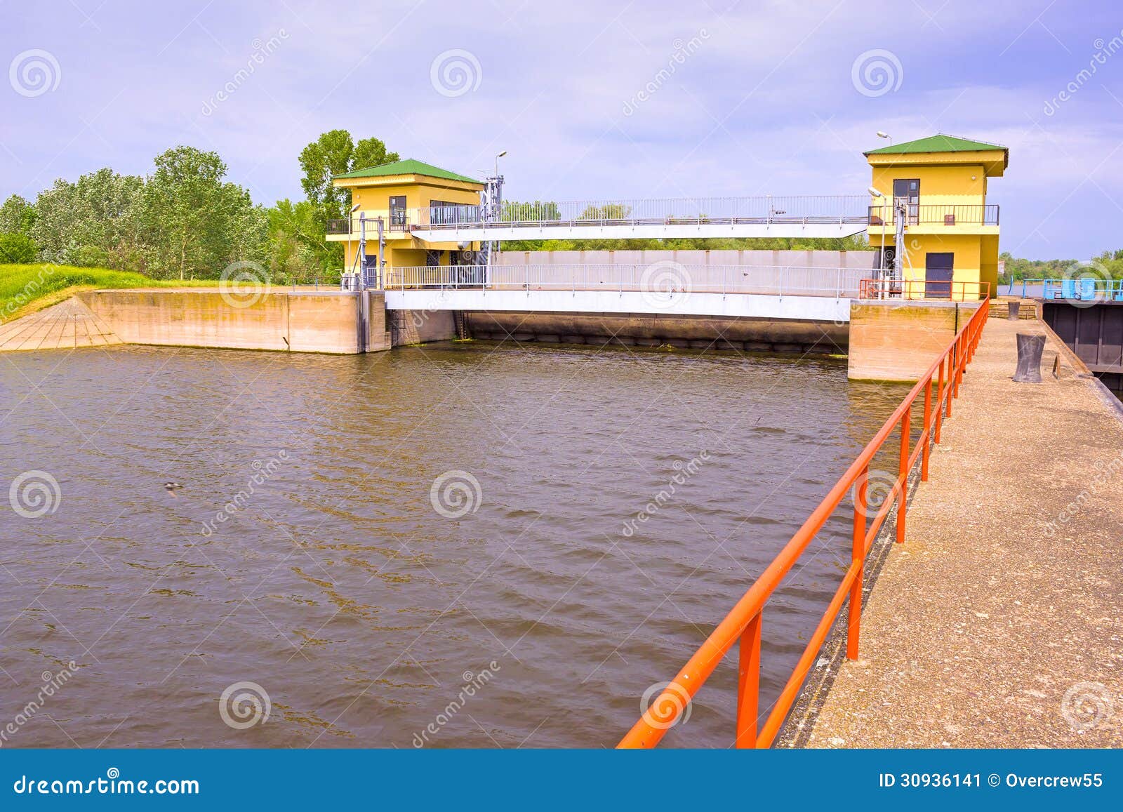 Dam stock image. Image of orange, water, environmental - 30936141