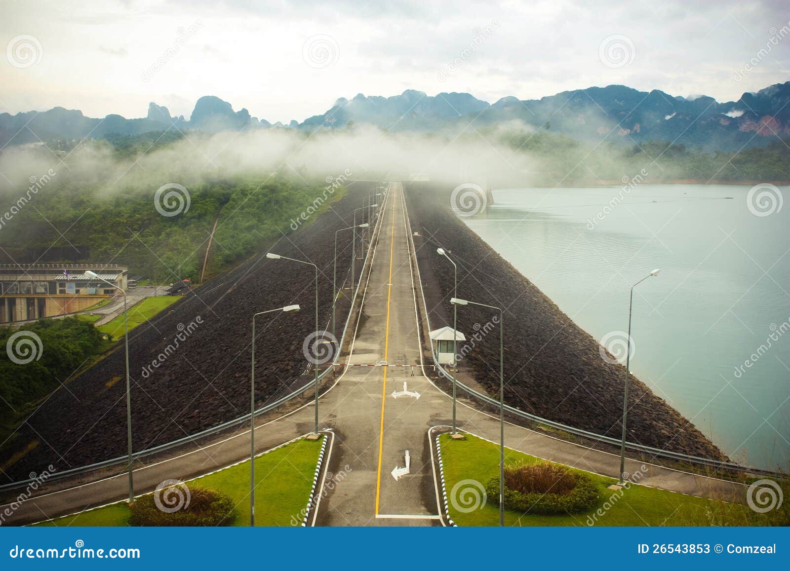 Dam Road stock image. Image of nature, hydro, road, thailand - 26543853