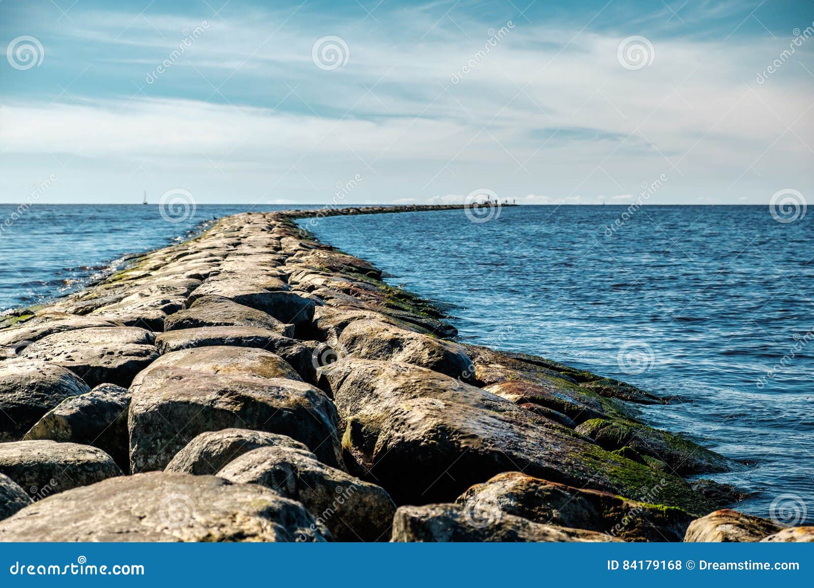 Dam in the sea stock photo. Image of ocean, type, landscape - 84179168