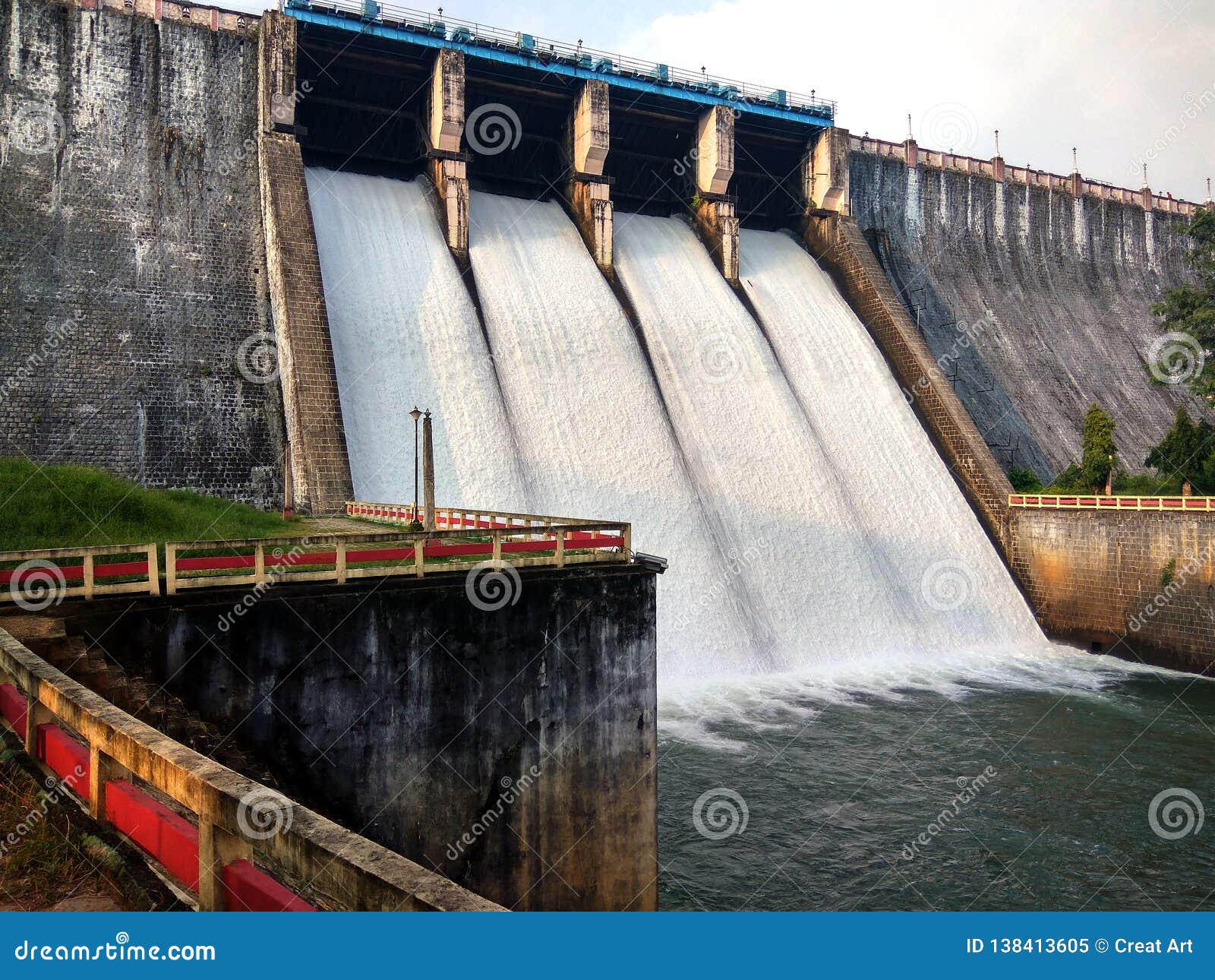 Dam Shutter,concrete Wall Photography Stock Image - Image of ...