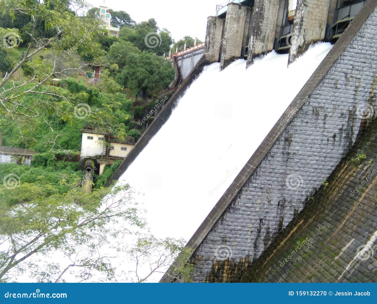 Dam shutter open stock photo. Image of shutter, peechidam - 159132270