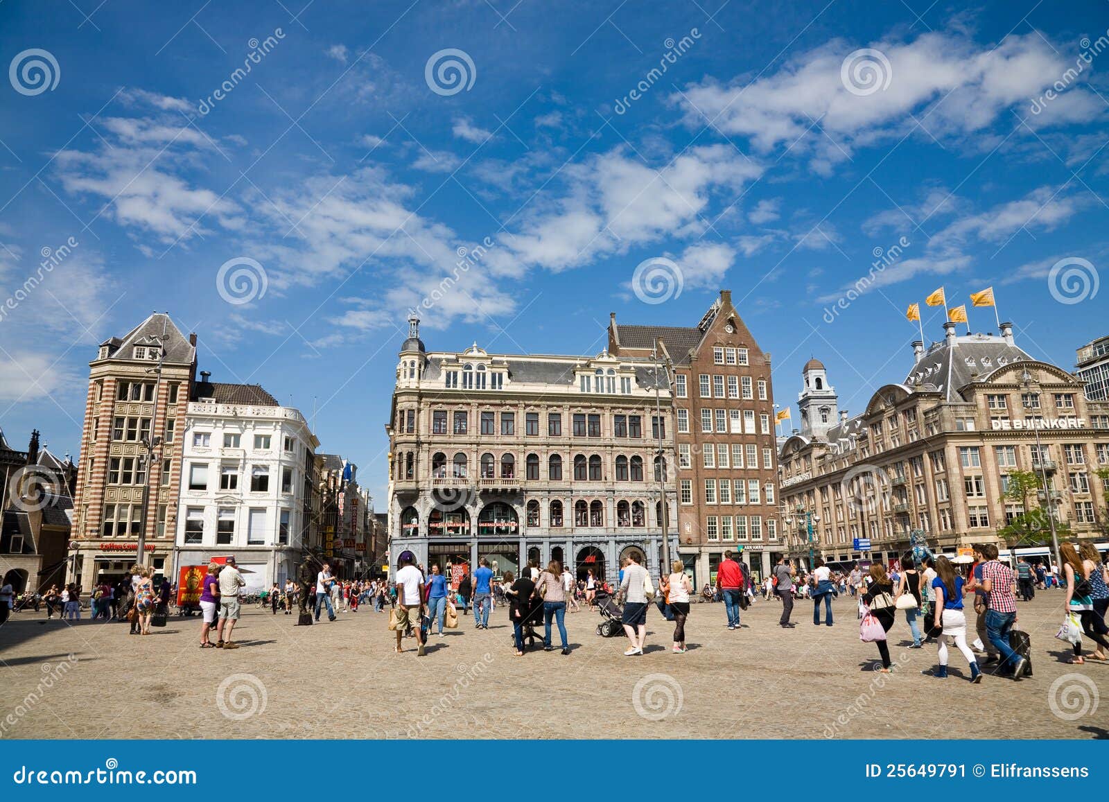 Dam square, Amsterdam editorial photo. Image of building - 25649791