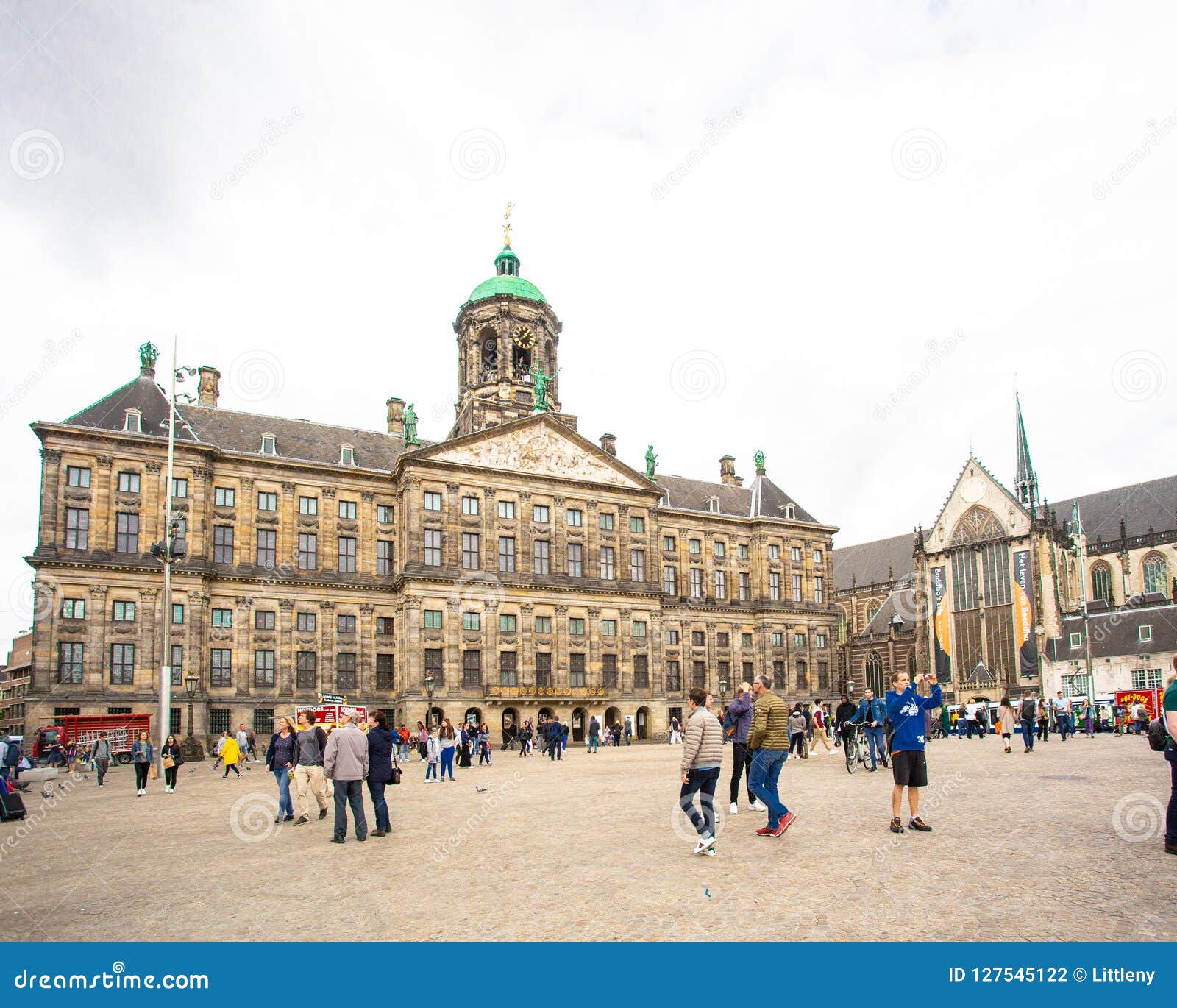 Dam Square Amsterdam View editorial photography. Image of european ...