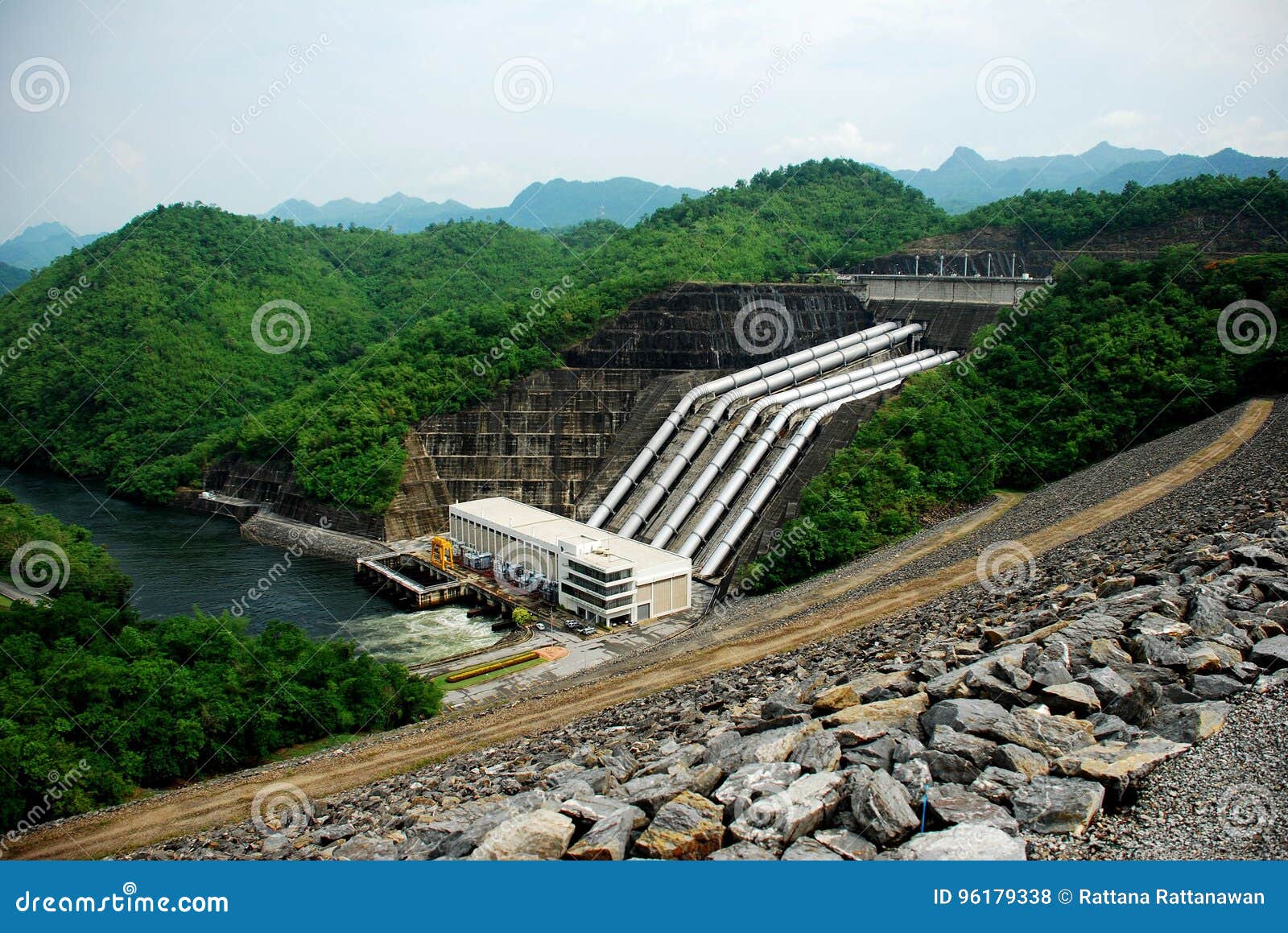 The Dam of Srinakarin is the First Multi-purpose Dam Stock Photo ...