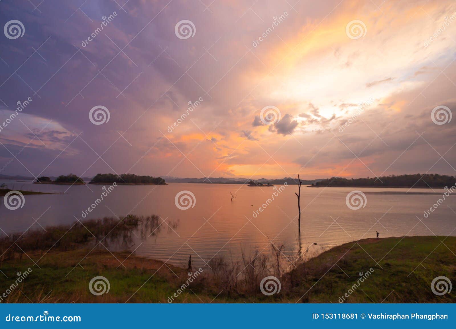 Dam and sunset stock image. Image of scenic, beauty - 153118681