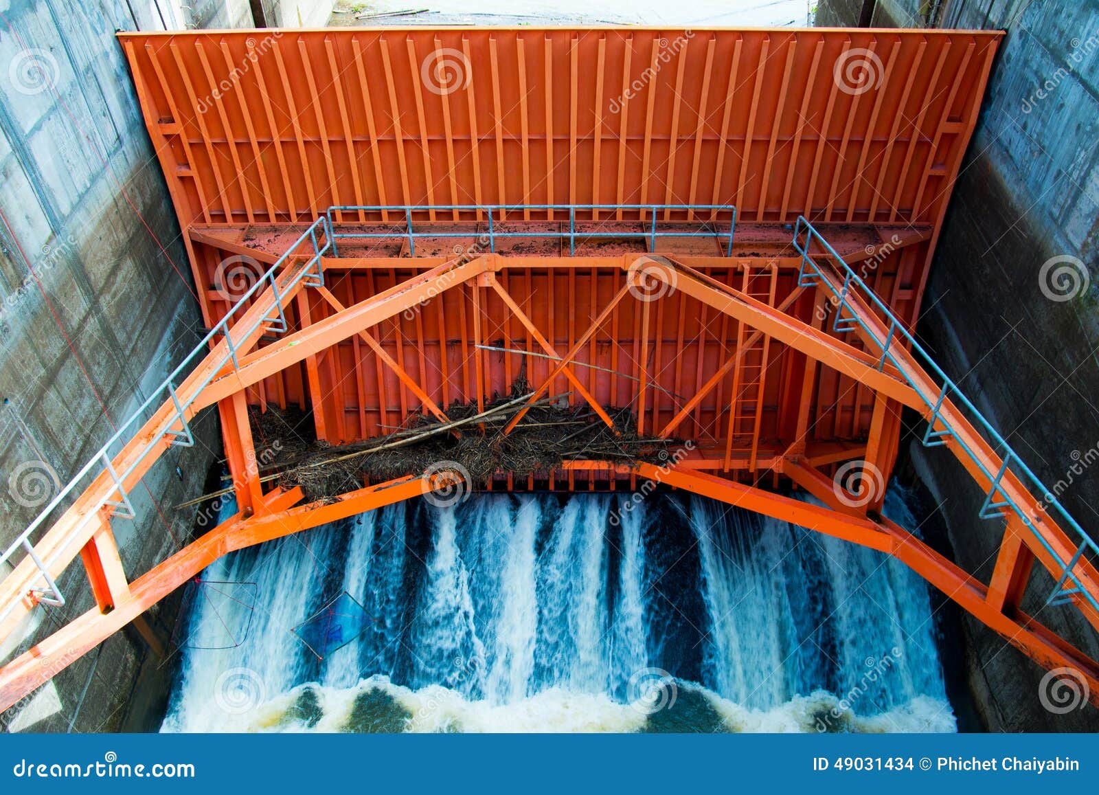 Dam stock photo. Image of flow, entrance, strong, close - 49031434