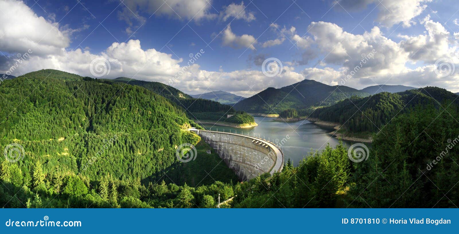 Dam - Valea Draganului, Romania - Panorama Stock Photo - Image of ...