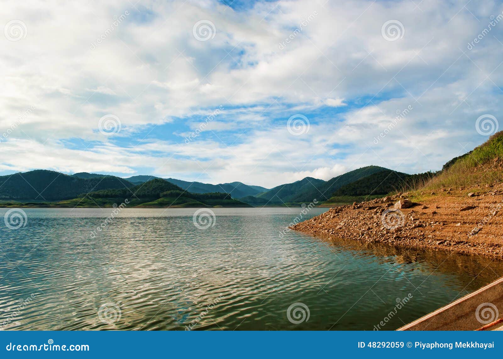 Dam view stock image. Image of wall, daytime, scenery - 48292059