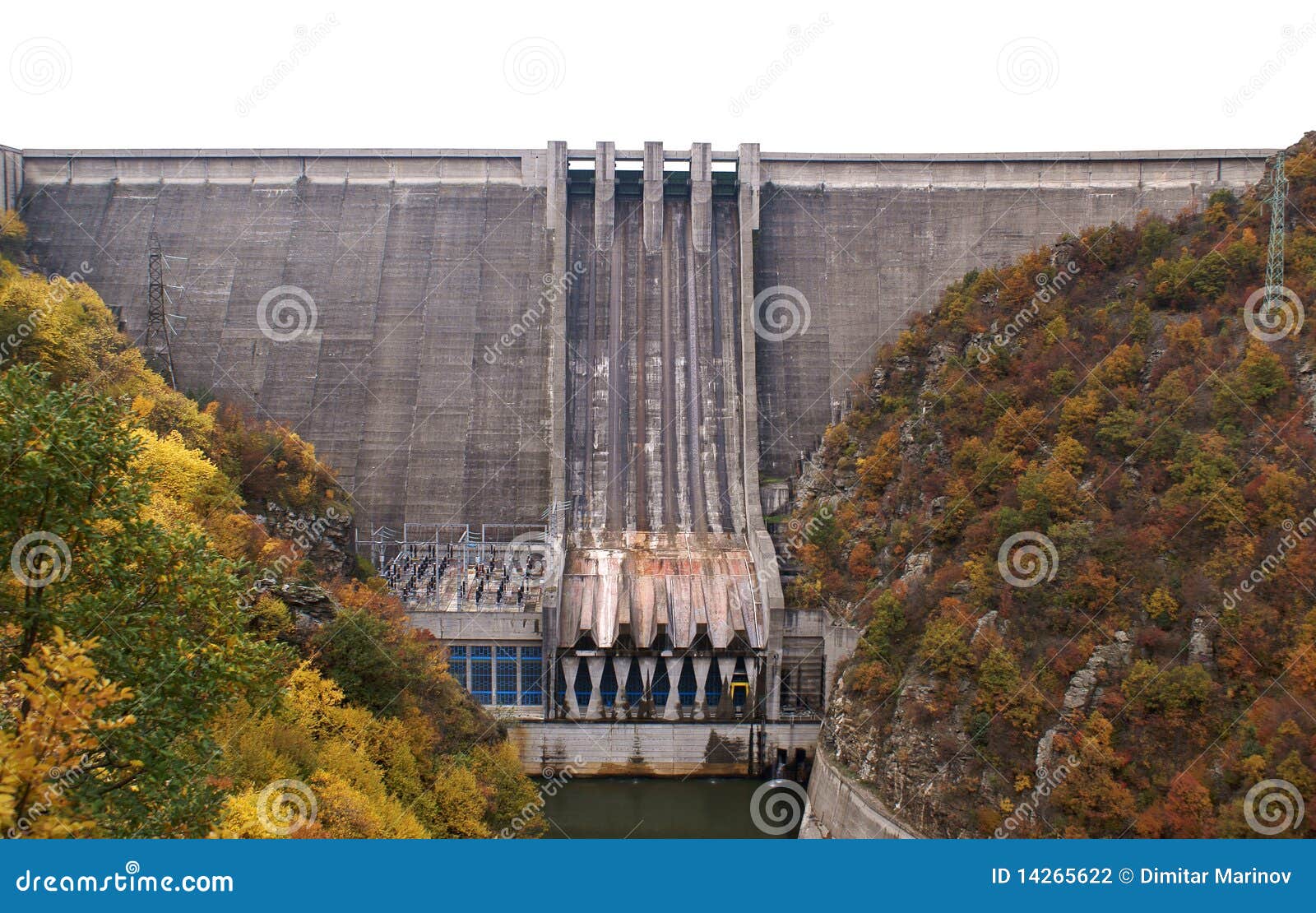 Dam wall stock photo. Image of water, basin, hydro, reservoir - 14265622