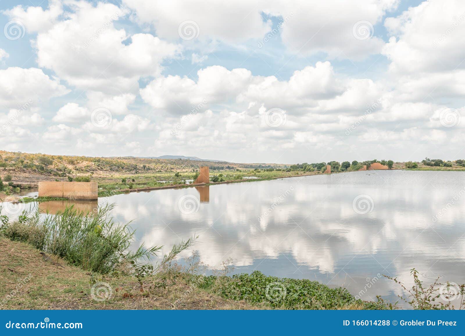 Dam Wall of the Engelhard Dam in the Letaba River Stock Photo - Image ...