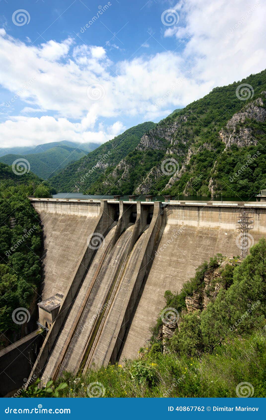 Dam wall stock photo. Image of basin, engineering, wall - 40867762