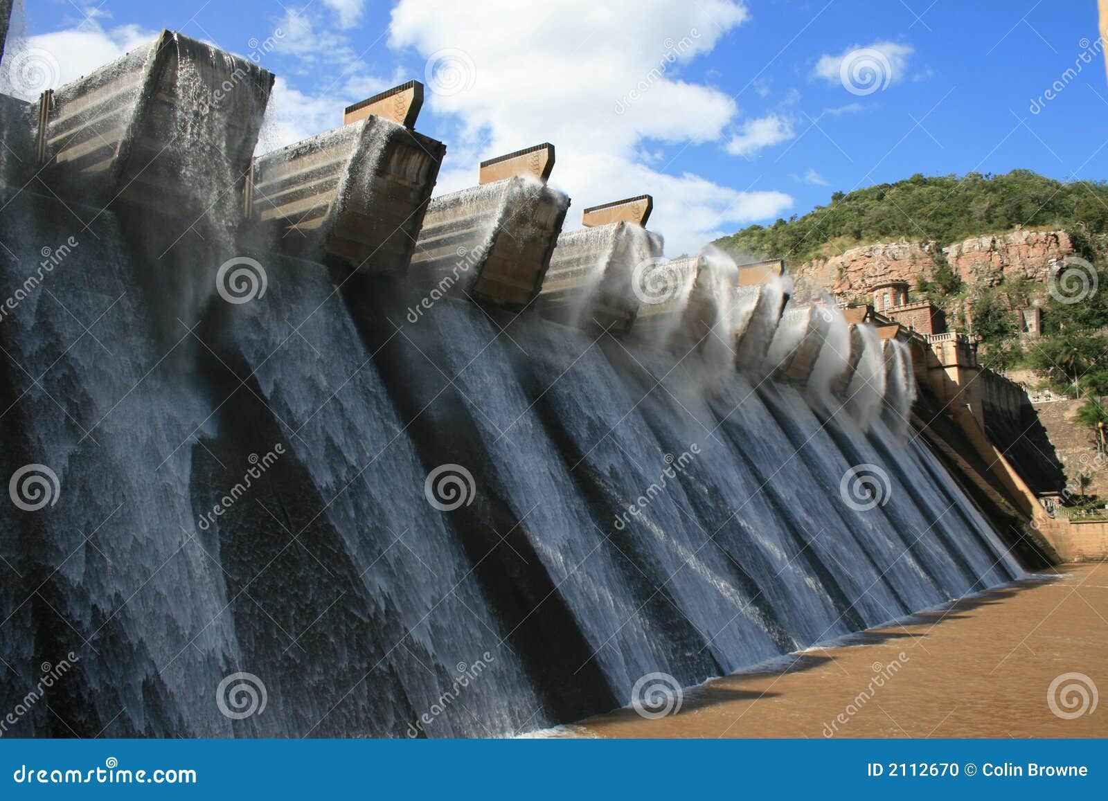 Dam Wall Landscape stock photo. Image of fall, construction - 2112670