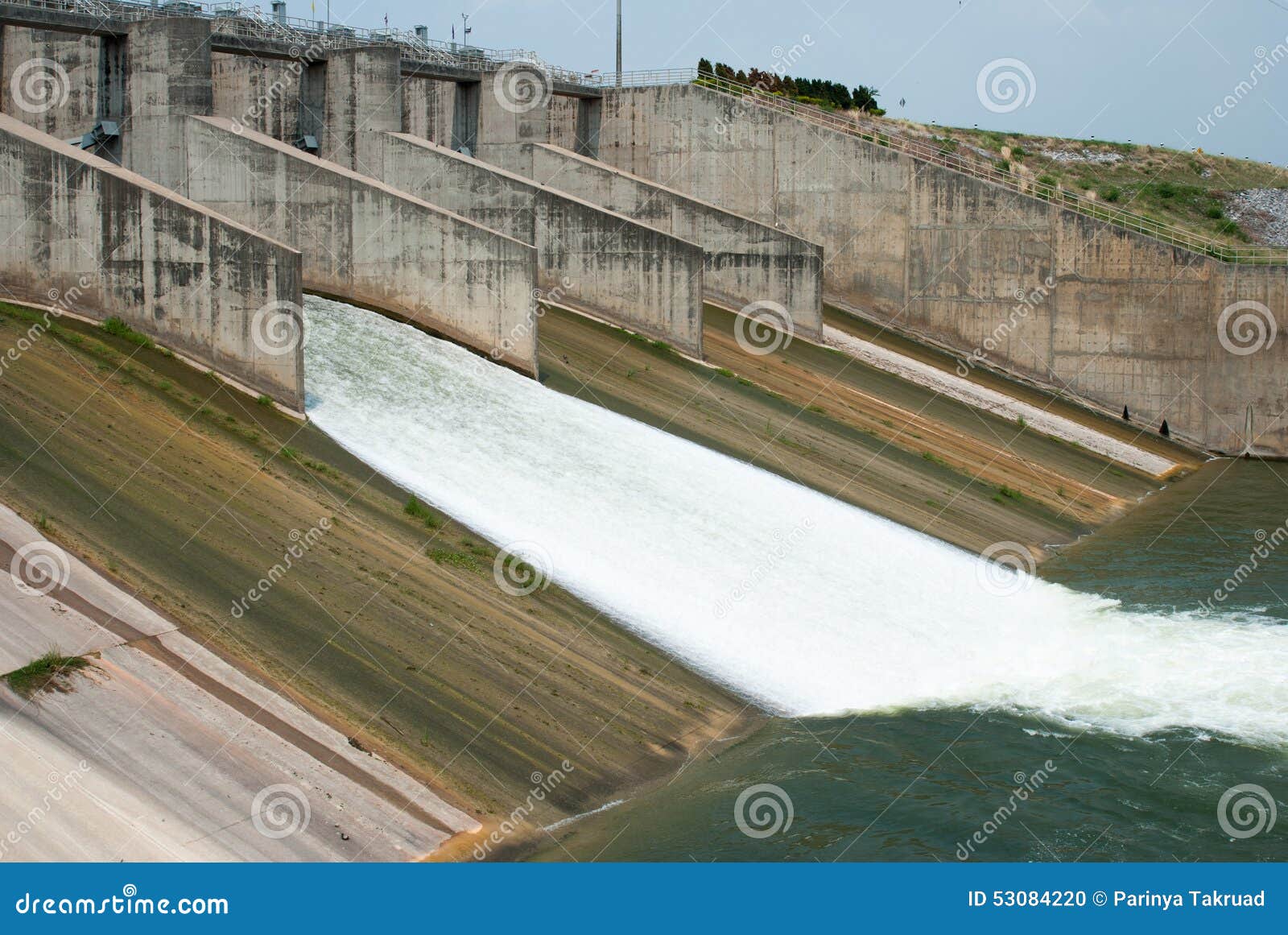 Dam Wall stock photo. Image of concrete, hydroelectric - 53084220