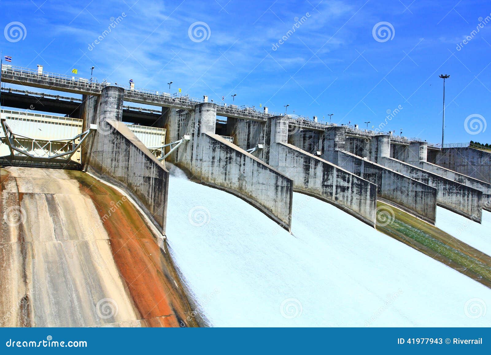 Dam stock image. Image of flowing, group, gates, construction - 41977943