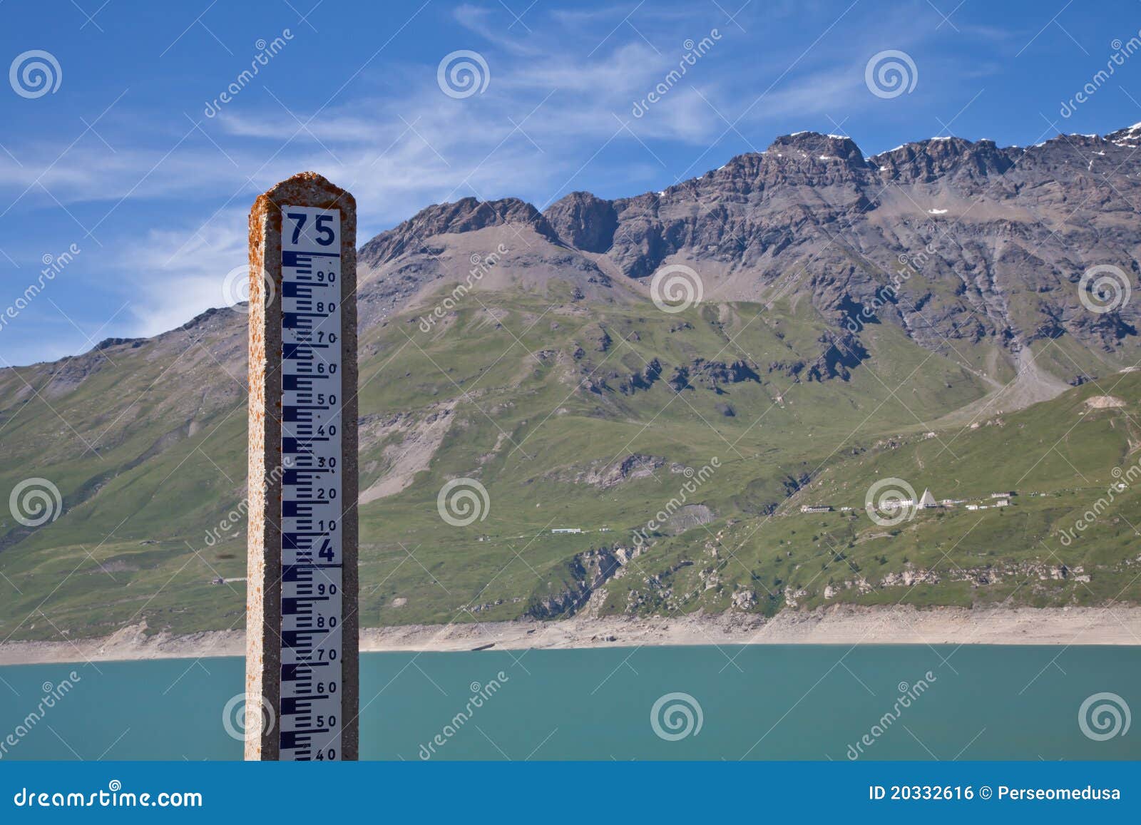 Dam Water Level Measurement Stock Photo - Image of environment, deep ...