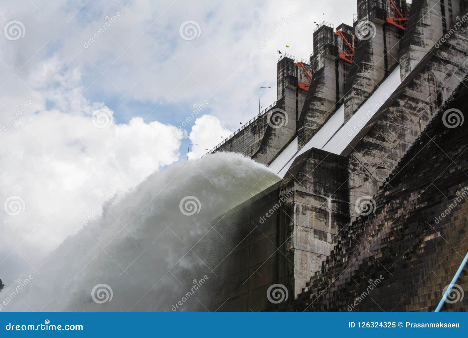 Dam water release stock image. Image of hoover, spills - 126324325