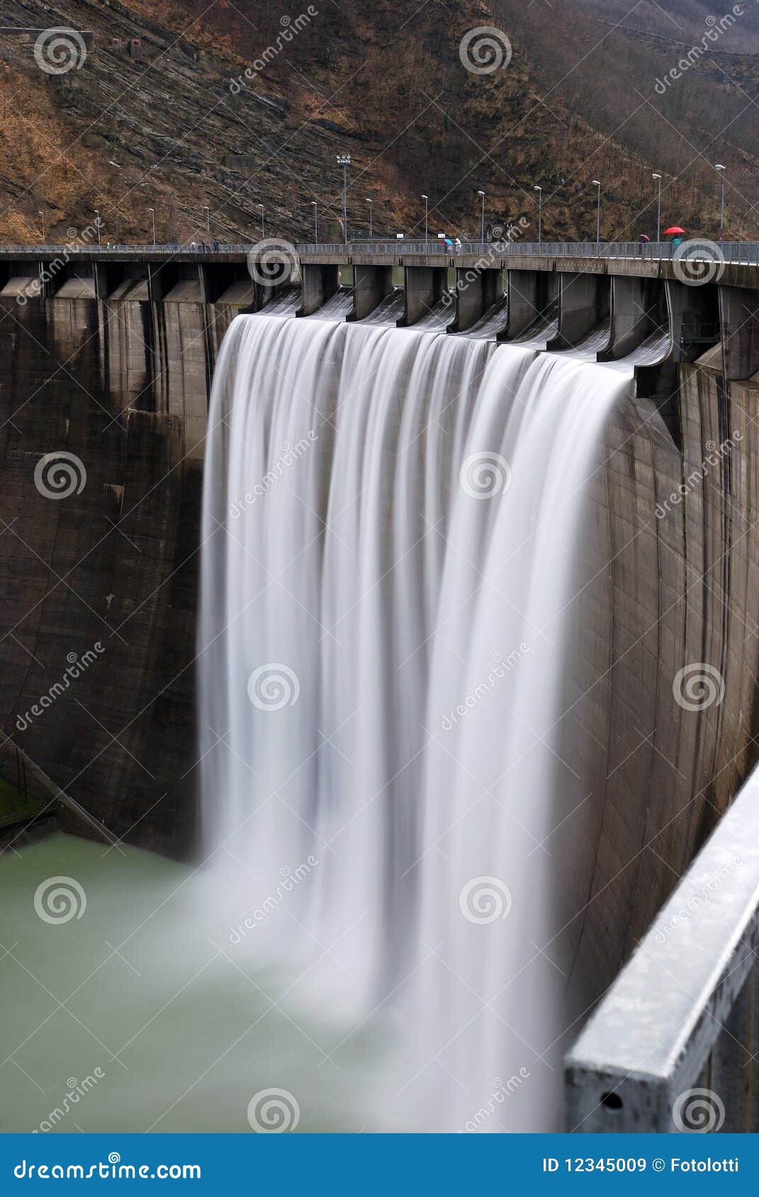 Dam with a waterfall stock image. Image of cold, wild - 12345009