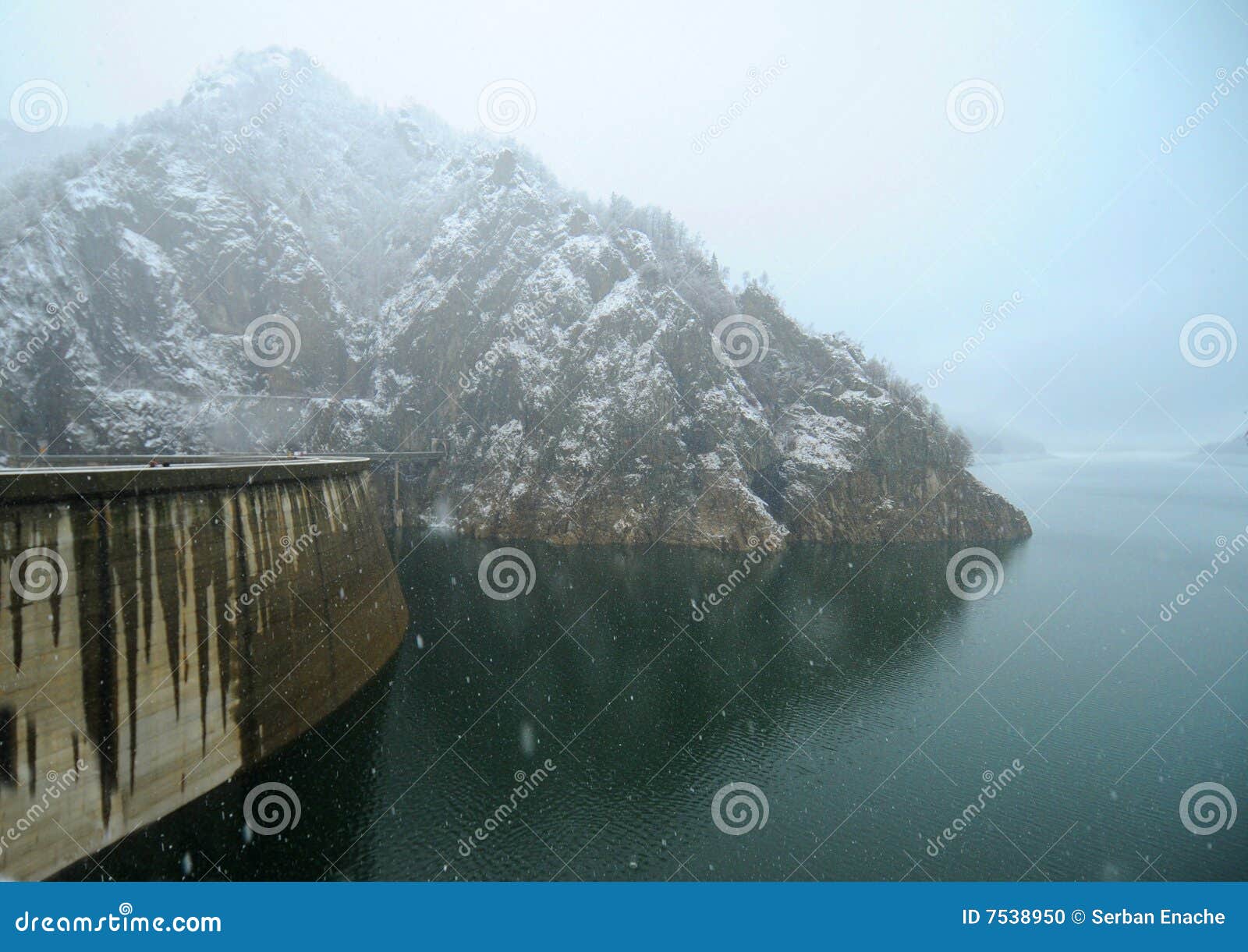 Dam in winter stock photo. Image of produces, winter, rocky - 7538950