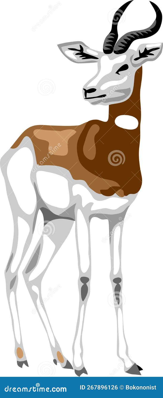 Dama gazelle stock vector. Illustration of mhorr, vector - 267896126
