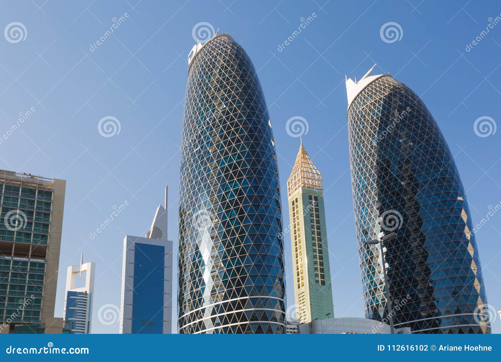 Damac Park Towers in Dubai editorial photography. Image of district ...