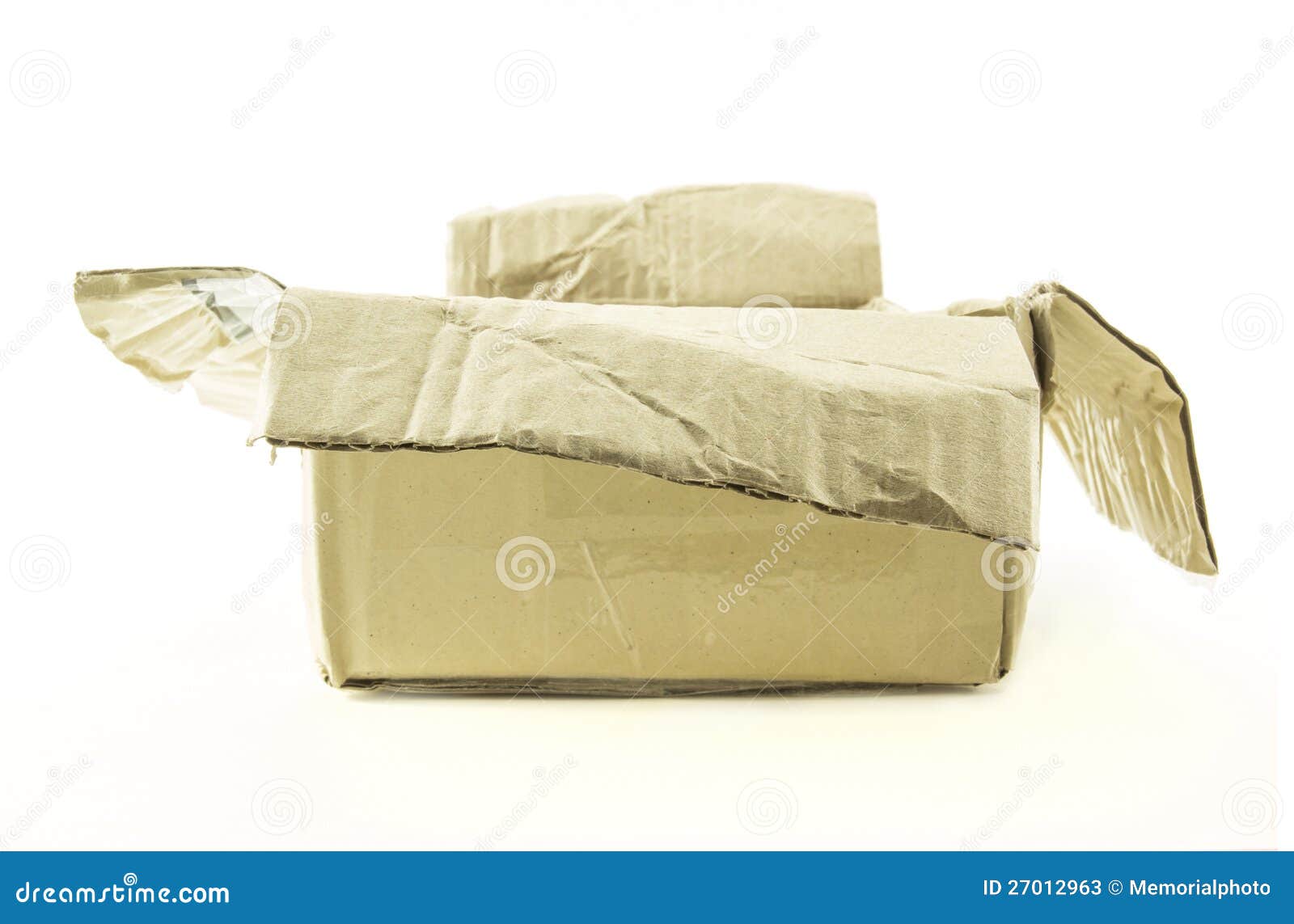 Damage Box on White Background Stock Image - Image of empty, office ...