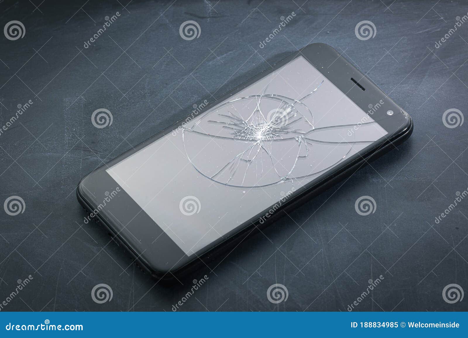 Damage Broken Smartphone with Broken Glass Stock Image - Image of sunk ...