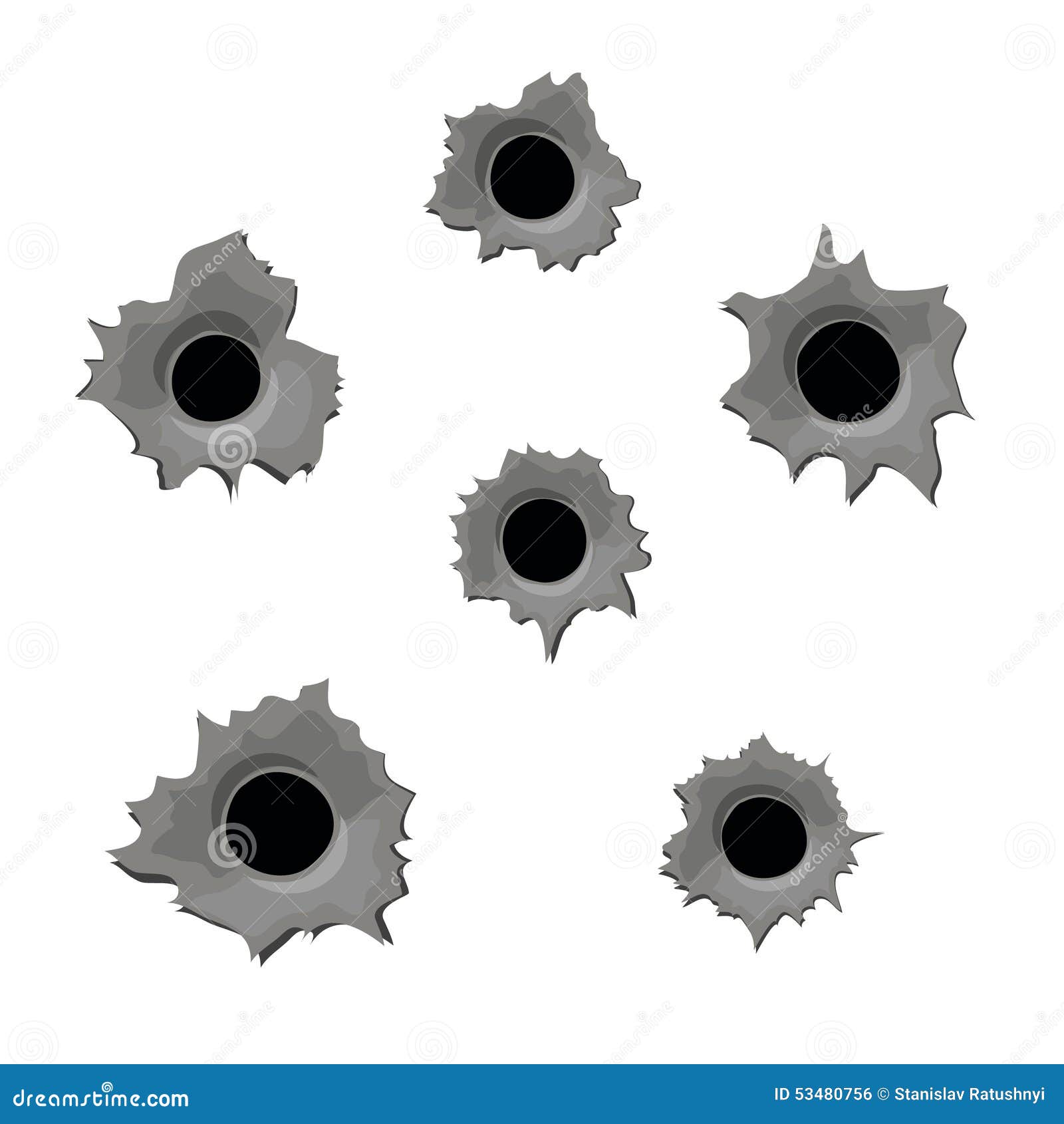 Damage from bullets stock vector. Illustration of bullet - 53480756