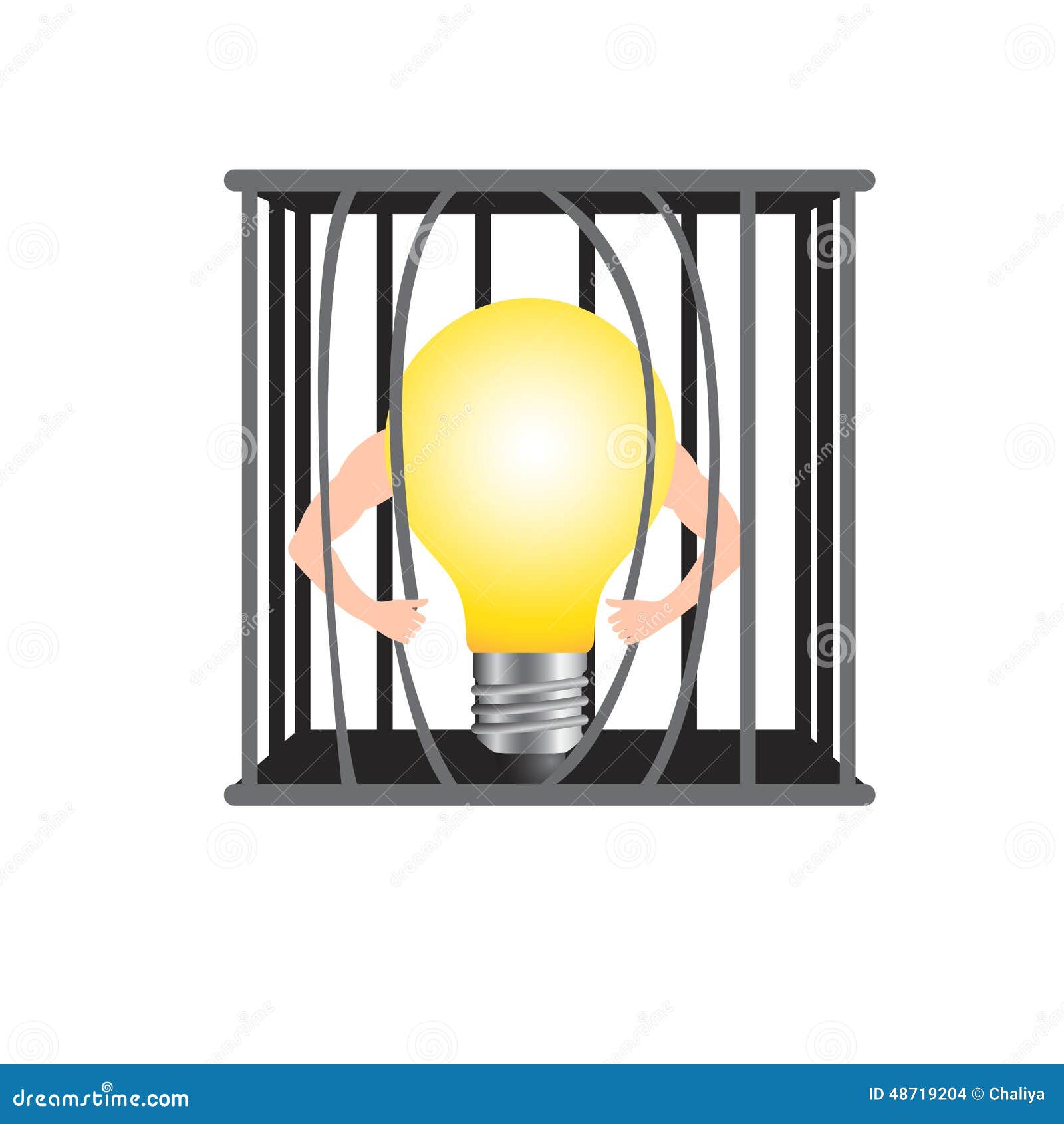 Damage the Cage for Freedom Idea. Stock Vector - Illustration of energy ...