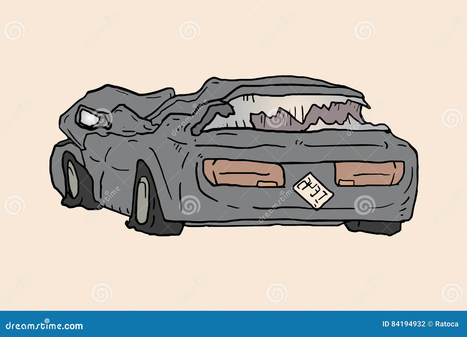 Damage car stock vector. Illustration of design, vehicle - 84194932