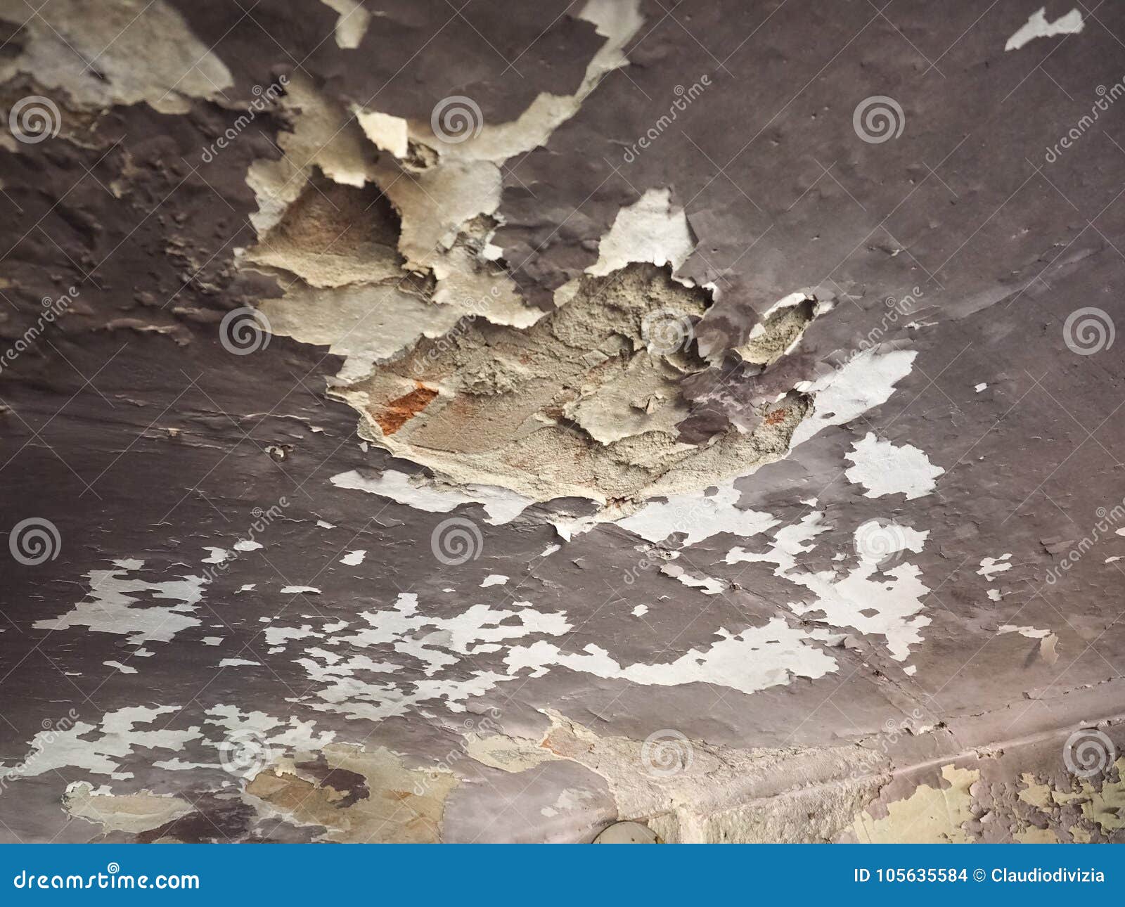 Damp Moisture on Wall and Ceiling Stock Photo - Image of rain, damage ...