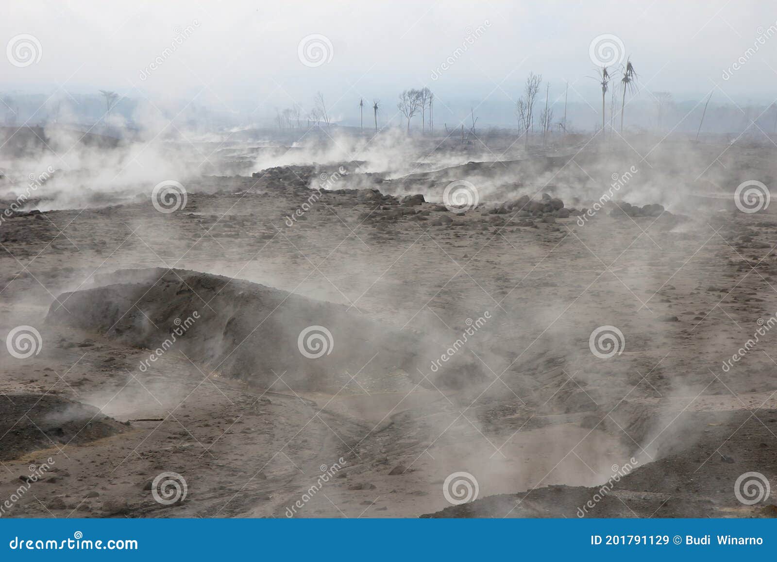 Damage Caused by Volcanic Eruption Material Stock Image - Image of ...