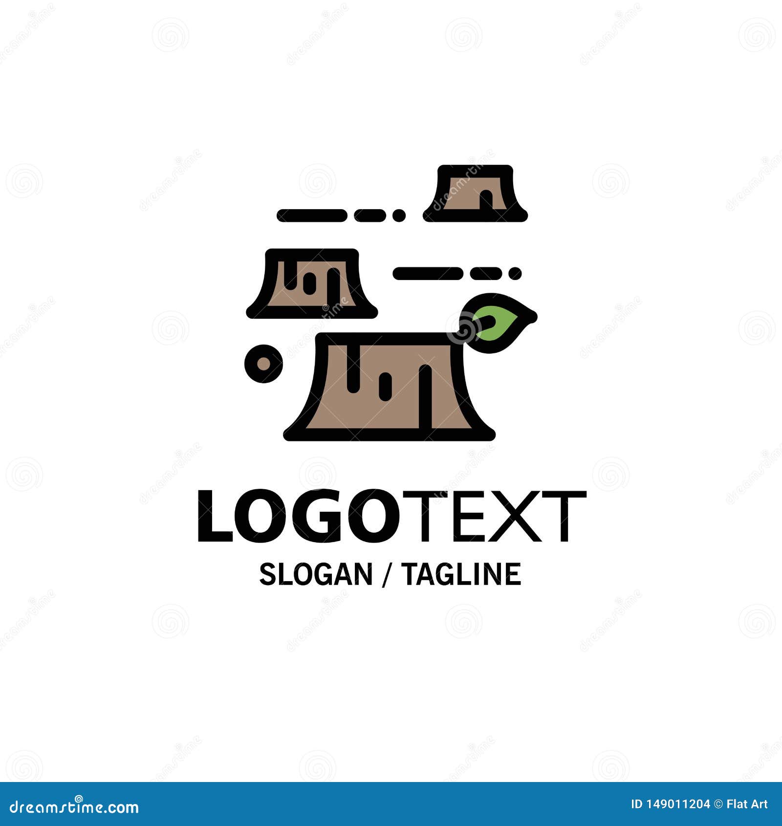 Damage, Deforestation, Destruction, Environment Business Logo Template ...