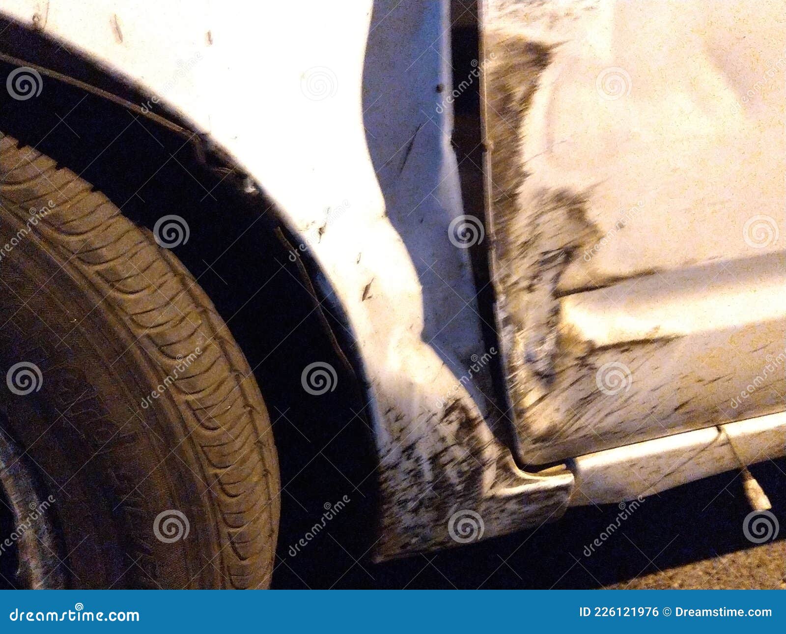 Damage Door Front Quarter Panel Stock Photo - Image of wheel, mechanic ...