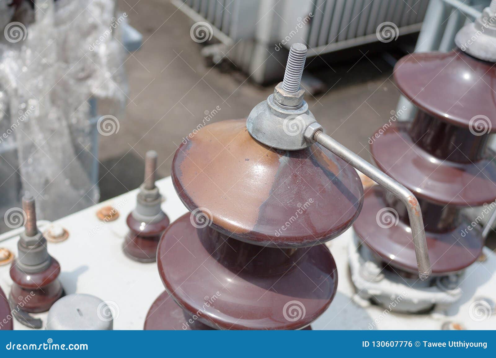 Damage Electrical Insulator Stock Photo - Image of bushing, high: 130607776
