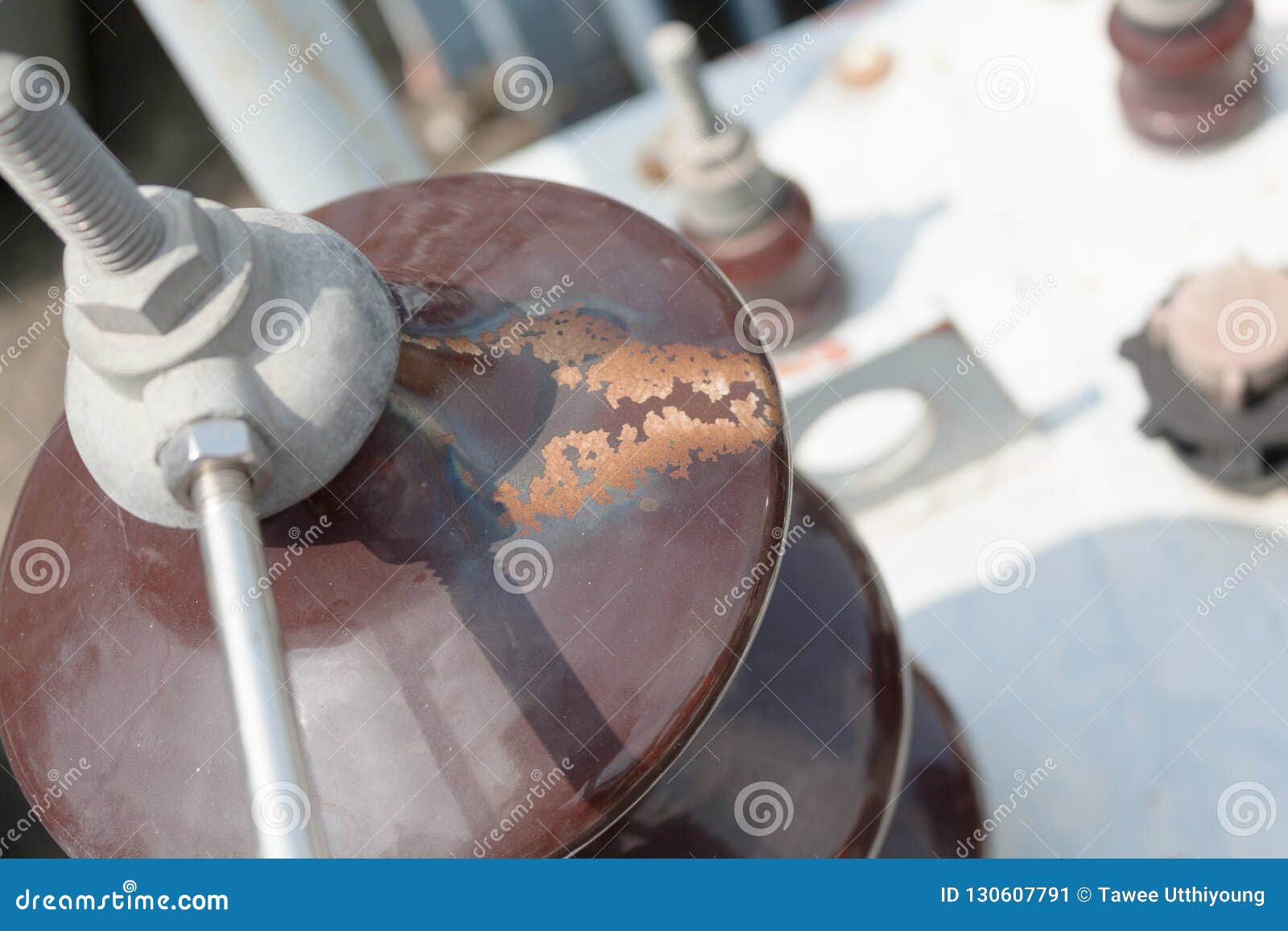 Damage Electrical Insulator Stock Image - Image of ceramic, electrical ...