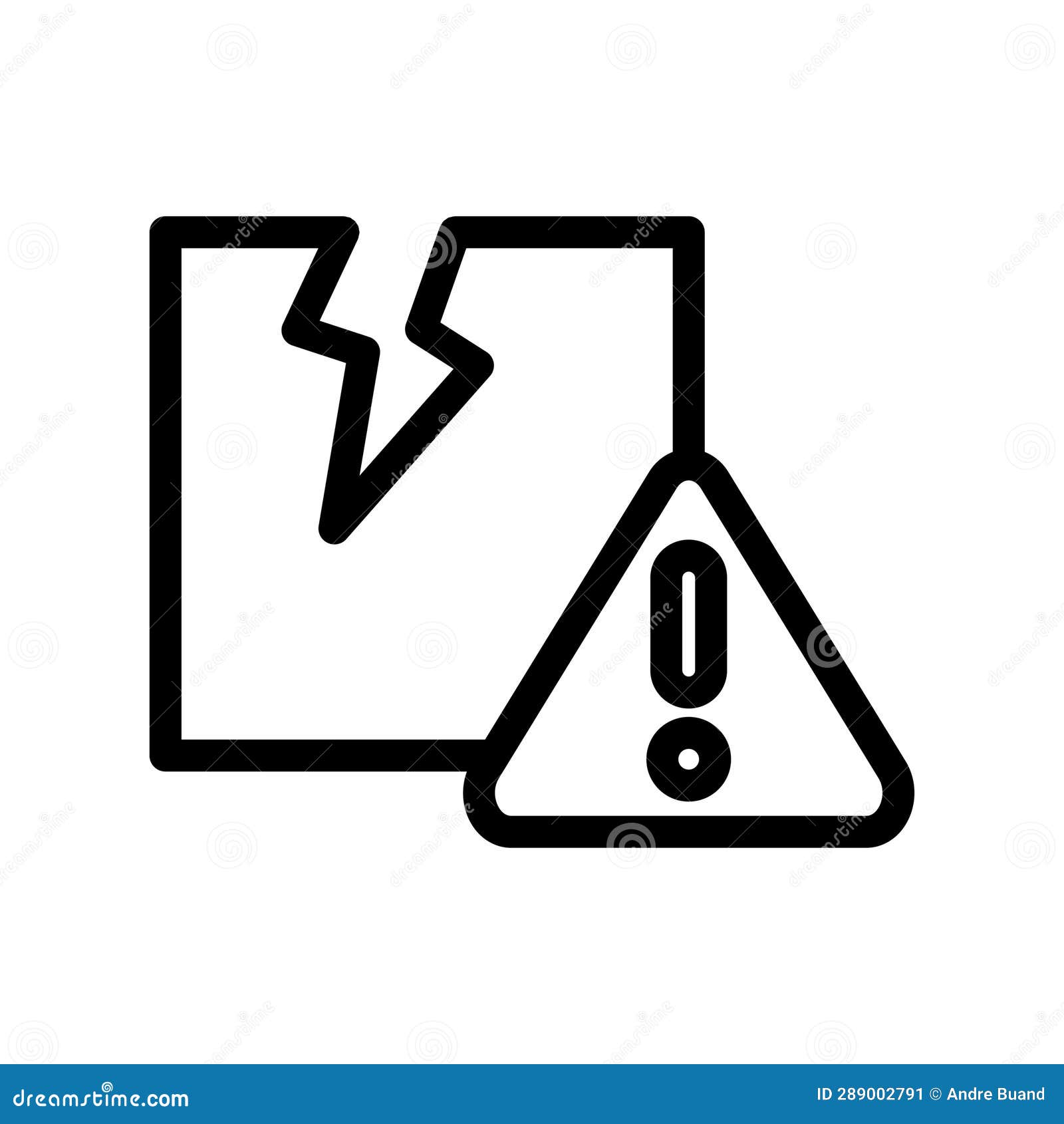 Damage Line Icon Illustration Vector Graphic Stock Vector ...