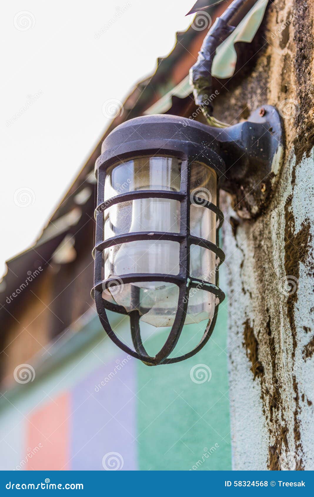 Damage old electric lamp stock photo. Image of lamp, electric - 58324568